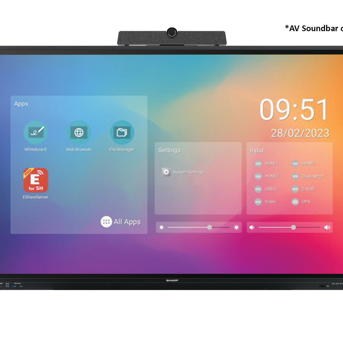 Sharp PN-LC652 65" LCD Infrared Touch Display – OfficeWonderland