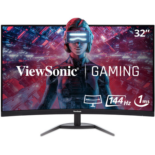 ViewSonic VX3268-2KPC-MHD 32" 16:9 Curved FreeSync 144 Hz QHD VA Gamin – OfficeWonderland