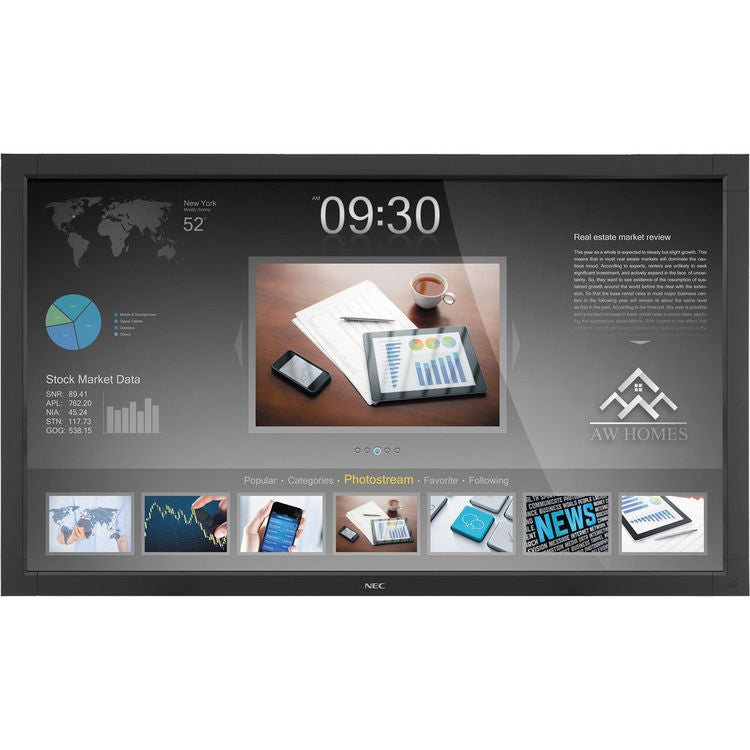 NEC V463-TM 46" Full HD Touchscreen Commercial V-Series LED Monitor ...