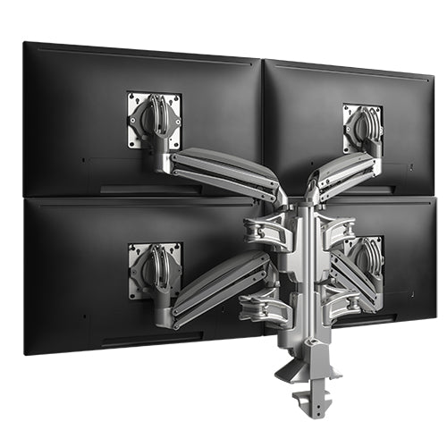 Chief KXC420S Low-Profile Quad Monitor Arms, Column Desk Mount, Silver ...