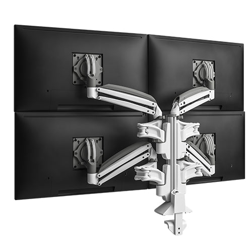 Chief KXC420W Low-Profile Quad Monitor Arms, Column Desk Mount, White ...