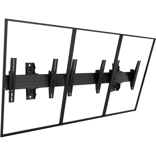 Chief LWM3X1UP Fusion Large 3 x 1 Portrait Menu Board Wall Mount for 4 ...
