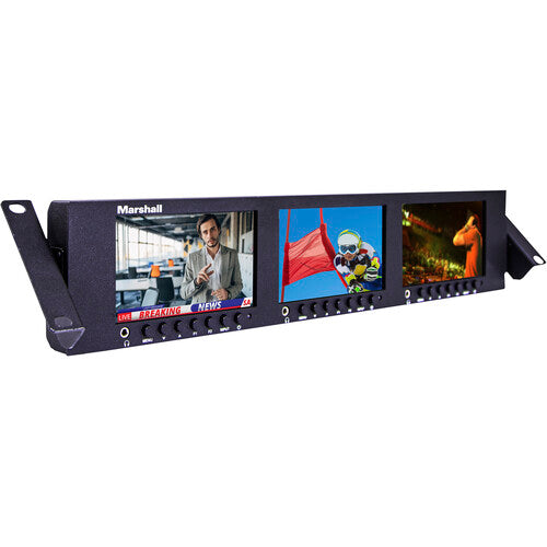 Marshall Electronics ML-503 Triple 5" Rackmount LCD Monitor (2 RU ...