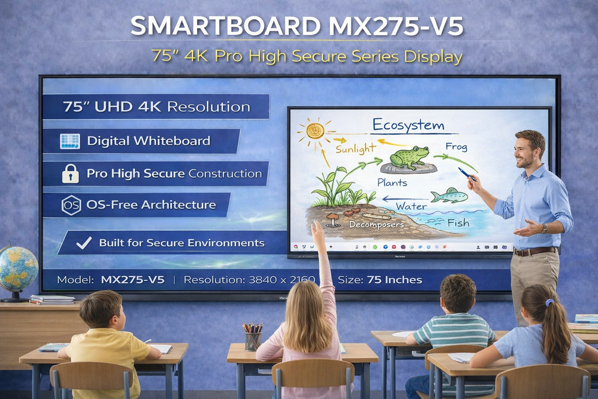 SMARTBOARD MX275-V5 75" 4K Interactive Display with iQ | SMART ...