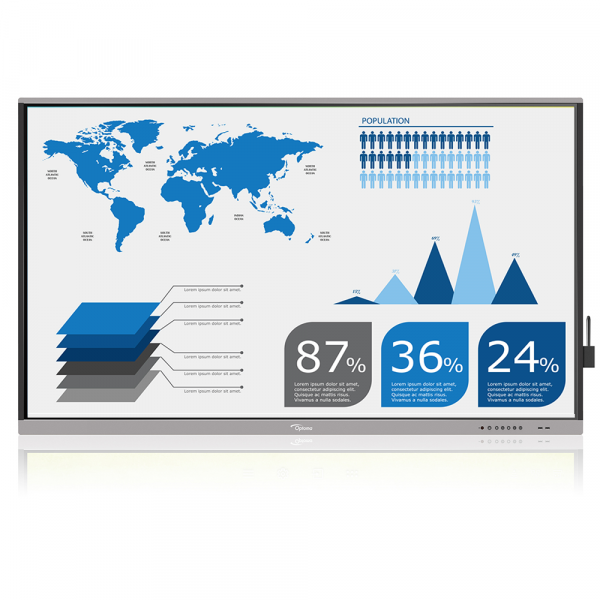 Optoma 5651RK 65" Interactive Flat Panel Display – OfficeWonderland