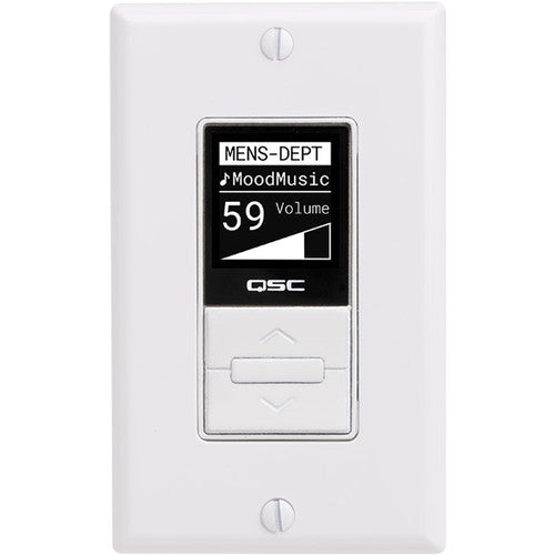 QSC MP-MFC Decora-Style Wall Controller for MP-M Series Mixers (White ...