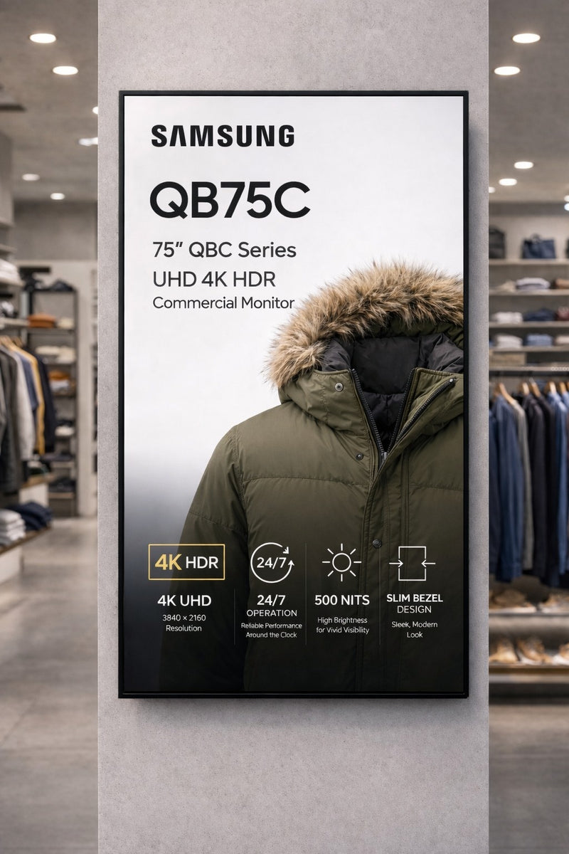 Samsung QB75C 75" QBC Series UHD 4K HDR Commercial Monitor - Buy Onlin ...