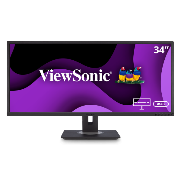ViewSonic VG3456 34 Inch Monitor with built-in USB Type-C Docking Stat ...
