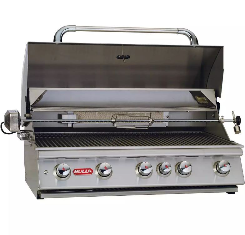 Bull Grills 57568LP Brahma 38-Inch 5-Burner Stainless Steel Built-In G ...