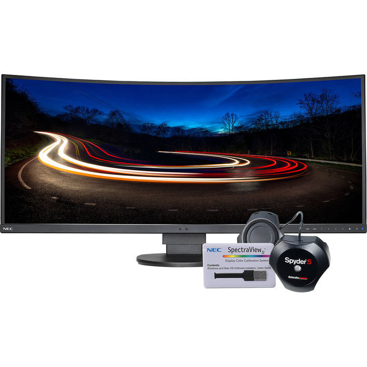NEC EX341R-BK-SV 34" 21:9 Ultrawide Curved LCD Monitor with SpectraVie ...
